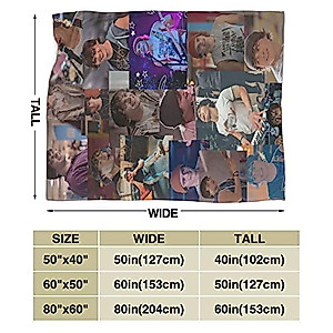 LONGTING Charlie Gillespie Ultra Soft Throw Blanket Flannel Fleece All Season Light Weight Living Room/Bedroom Warm Blanket 50"x40"