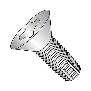 Small Parts 0208FPF188 18-8 Stainless Steel Thread Cutting Screw, Plain Finish, 82 Degree Flat Head, Phillips Drive, Type F, #2-56 Thread Size, 1/2" Length (Pack of 100)
