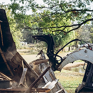 Titan Attachments Skid Steer 72-in Demolition Grapple Bucket Attachment, Heavy-Duty Series