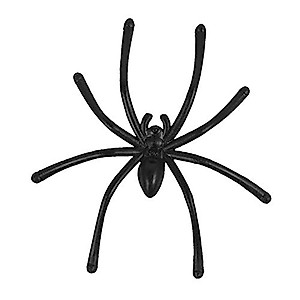 YAONIEO Black Plastic Spiders, 100 Pcs Plastic Halloween Spiders 1.7In Small Fake Spiders Mini Plastic Spiders Bulk Halloween Party Decorations