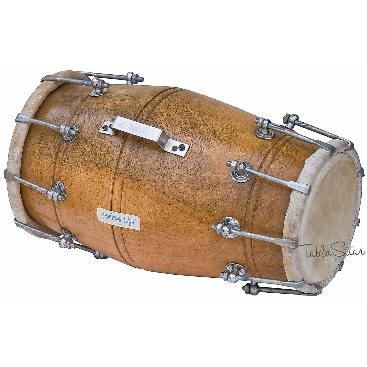Maharaja Musicals Dholak Drum, Mango Wood, Bolt-tuned, Padded Bag, Spanner, Dholki Musical Instrument (PDI-104)