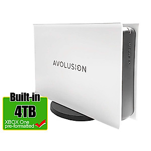 Avolusion PRO-5X Series 4TB USB 3.0 External Gaming Hard Drive for XBOX One Original, S & X (White)