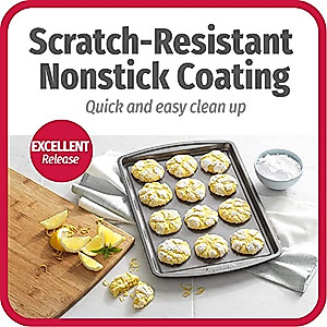 Goodcook Baking Sheet, 13 Inch x 9 Inch, Dark gray - 3 Piece