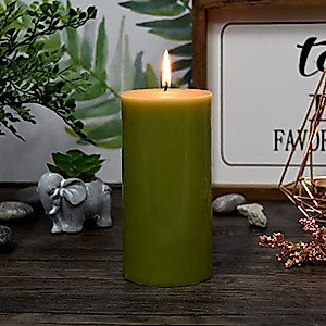Zest Candle Pillar Candle, 3 by 6-Inch, Sage Green