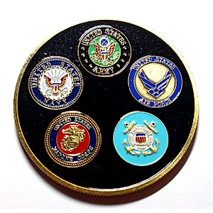 Cyber Command Military Family Large Colorized Challenge Art Coin