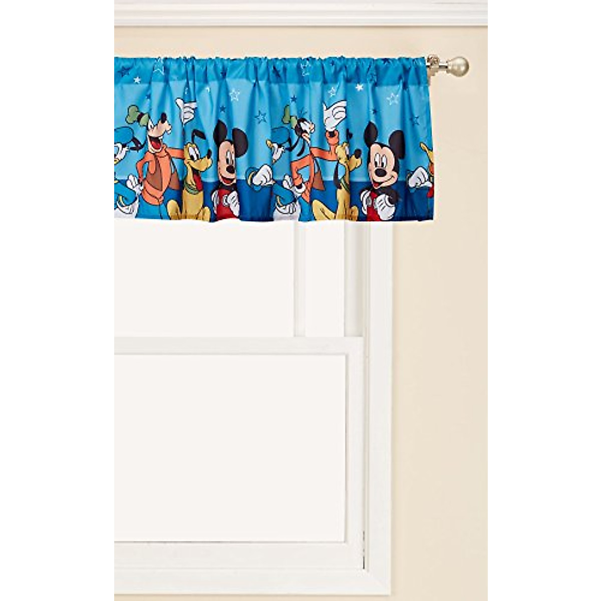 Disney Mickey Mouse Playground Pals Window Valance, Blue 50" x 16"