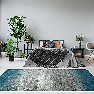 LUXE WEAVERS Abstract Blue Ombre 5x7 Coastal Area Rug