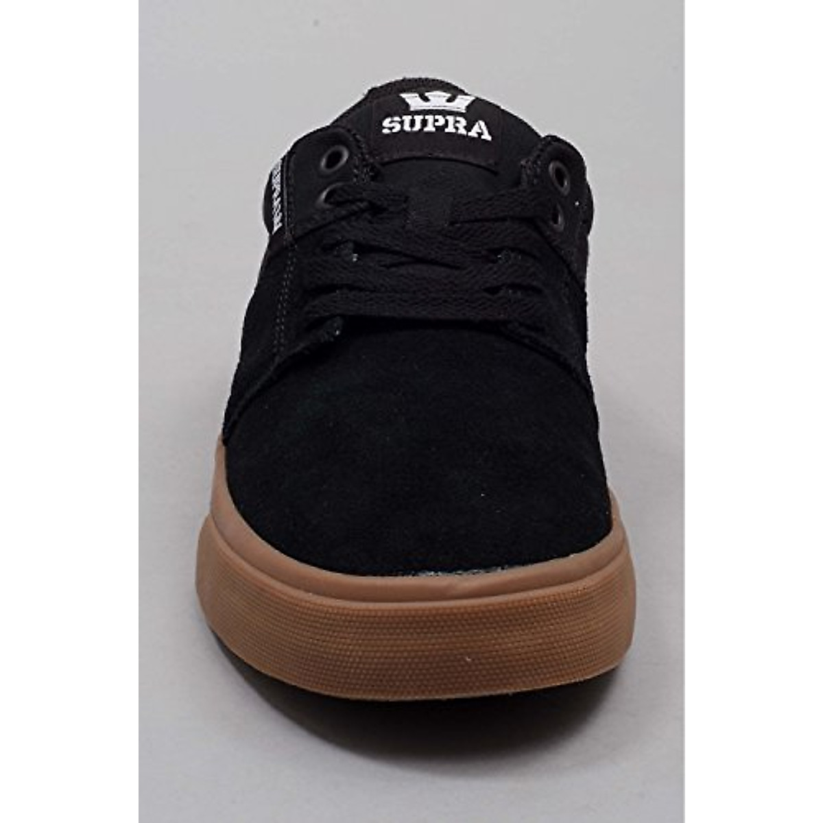 SUPRA Men's Stacks Vulc II Skate Shoe, Black-Gum, 14.5