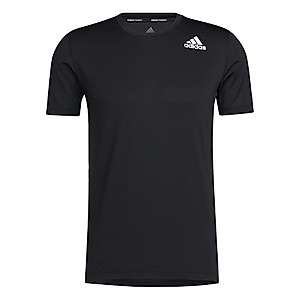 adidas Men's Techfit Fitted Tee, Black, 3X-Large