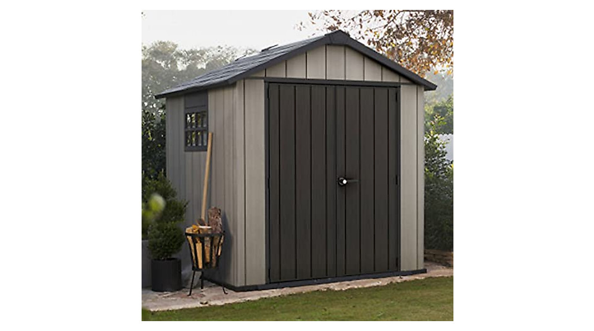 Keter Oakland Outdoor Shed | Durable 7x7.5ft Garden Storage