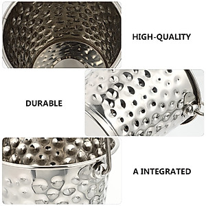 Cabilock 1pc Stainless Steel Ice Bucket Mini Buckets Stainless Steel Container Stainless Steel Wine Snack Container Wine Bucket Containers with Lids Household Stainless Steel Hammer