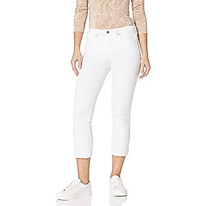NYDJ womens Sheri Slim Ankle in Petite Jeans, Optic White, 10 Petite US