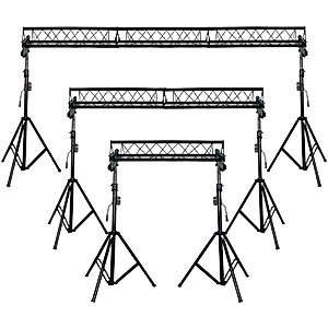 15' Wide Crank Triangular Trussing Mobile DJ Lighting Truss System Triangle 10" Diameter Trussing Instead of 6" Like Other Brands