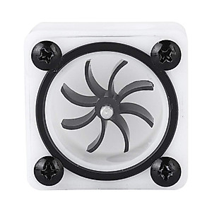 G1/4 Thread Revolving Speed Water Cooling POM Acrylic Material Impeller Water Flow Meter Indicator with Silicone Sealing Ring, for PC Water Cooling System(2 Way)