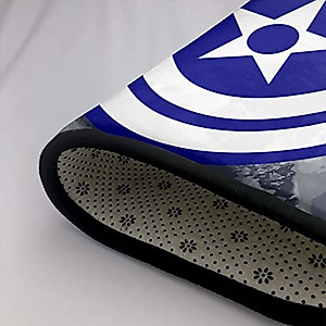 Air Force Master Sergeant 1st SGT Diamond Rank Area Rug Living Room Bedroom Kitchen Sofa Bedside Carpet Floor Mats 36"X24"