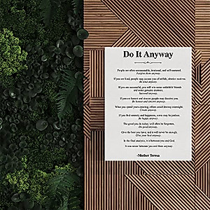 Motivational Do It Anyway Poster Canvas Wall Art Print Poster Painting Framed Minimalist Artwork for Home Office Decor 12 X 15 Inch
