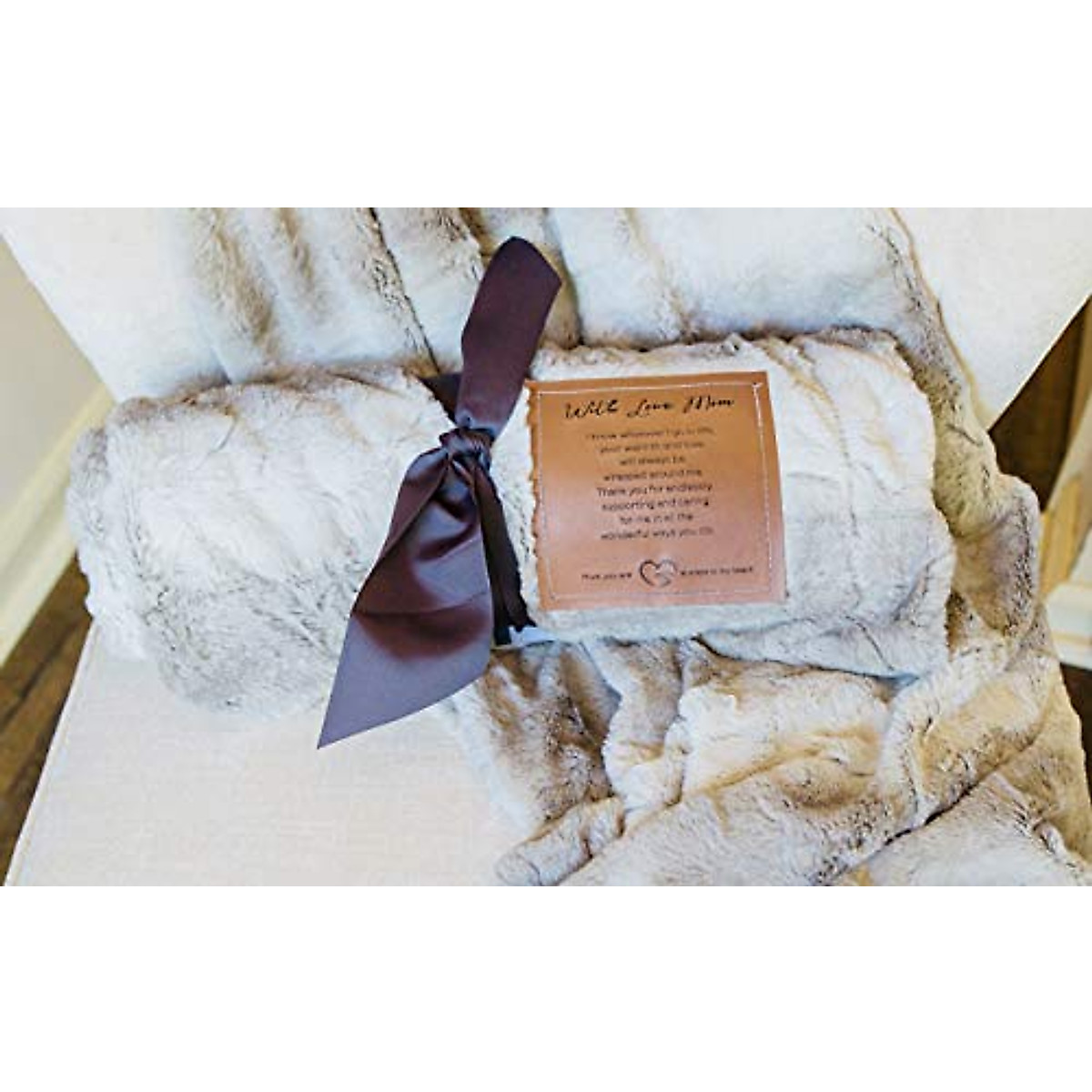 Sentimental Gift for Mom On Mother's Day Christmas, Birthday- with Love Mom Softly Said Blanket