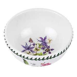 Portmeirion Exotic Botanic Garden 5.5” Individual Fruit Salad Bowl with Dragonfly Motif | Dishwasher, Microwave, and Oven Safe | For Cereal, Breakfast, or Dessert | Made in England