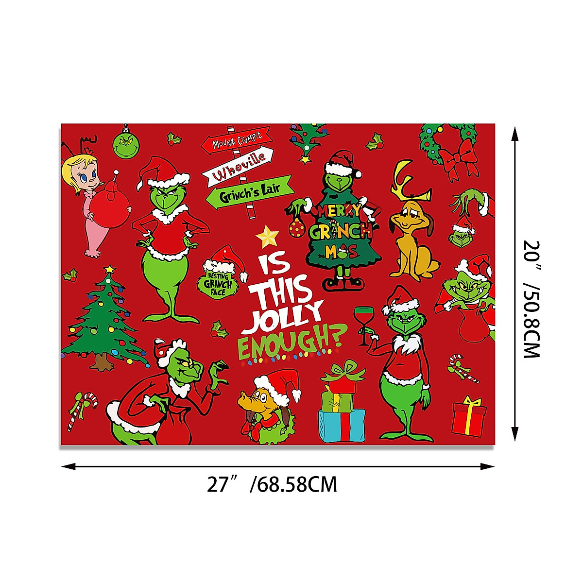 12 Sheets Christmas Grich Wrapping Paper,Funny Cartoon Character Pattern Wrapping Paper For Christmas Party Birthday Party DIY Gift Packing, 20 x 27 Inch