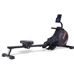 ECHANFIT Magnetic Rower Rowing Machine for Home Use Foldable w/16 Level of Quiet Magnetic Resistance with LCD Monitor and Adjustable Console Angle for Cardio Training