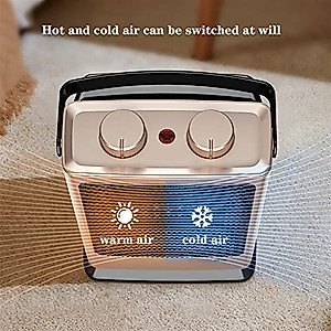 Outdoor Garden Heater Space Heater, 1500W/750W Ceramic Table Heater with Thermostat, Tip-Over and Overheat Protection, Portable Electric Heater with Handle for Indoor Use Patio Hea