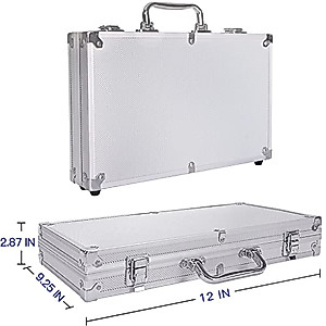 Kaupun Poker Chip Set - 300PCS Poker Set with Aluminum Case, 11.5 Gram Clay Casino Chips for Texas Holdem Blackjack Gambling