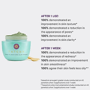 TATCHA The Clarifying Clay Mask | Exfoliating Pore Treatment Creates a Warming Sensation To Open & Purify Pores | 1.7 oz