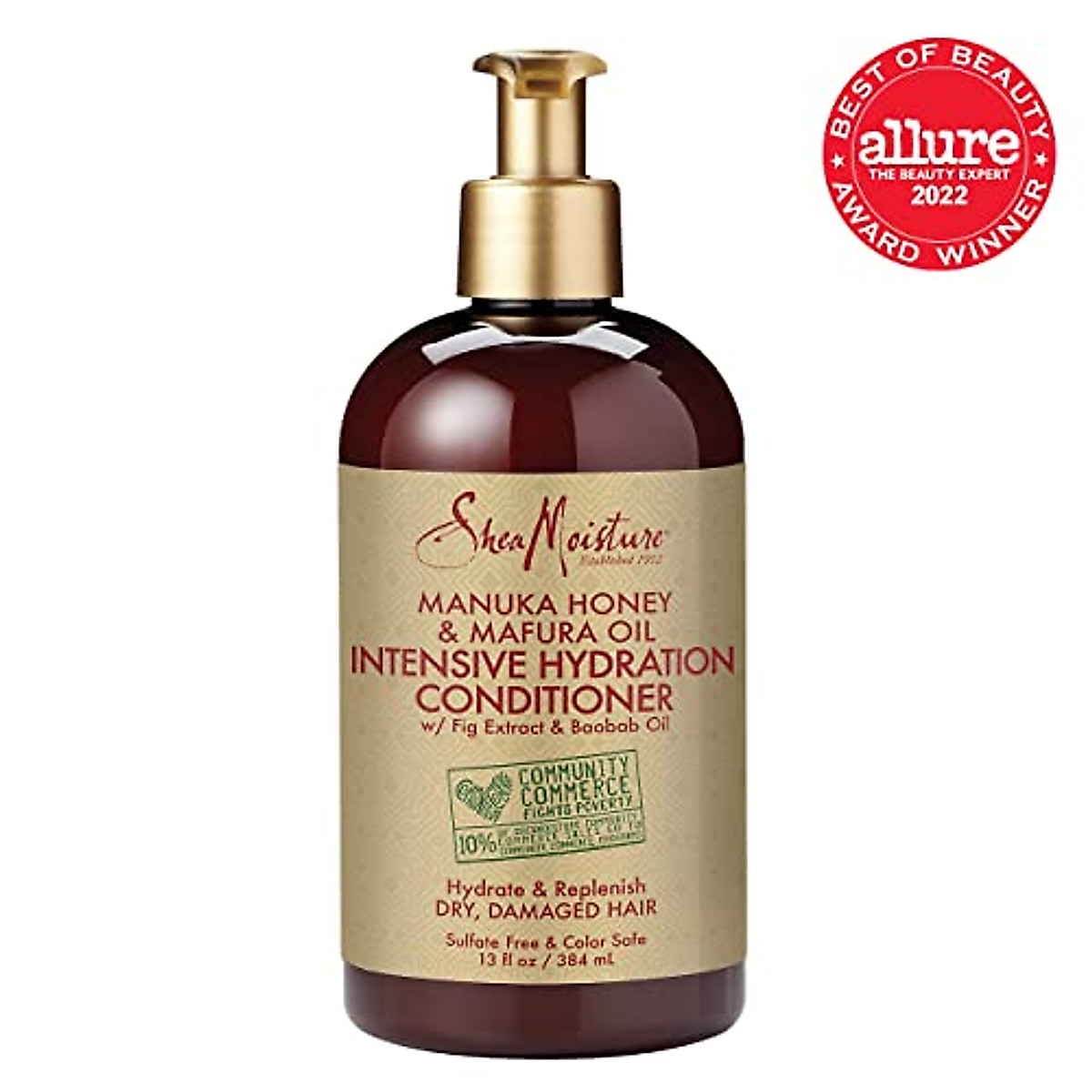 SheaMoisture Conditioner Intensive Hydration for Dry, Damaged Hair Manuka Honey and Mafura Oil to Nourish and Soften Hair 13 oz