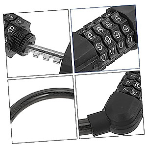 VANZACK 8 Pcs Wear-Resistant Bike Lock Convenient Bike Lock Sturdy Cable Lock Bike Chain Lock Reusable Bike Lock Daily Use Cycle Lock Multi-Function Bike Lock Abs Lock Disc Major