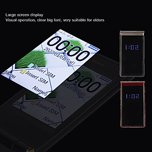 Diydeg Senior Flip Cell Phone, 2.8 Inch Screen Flip Phone for Seniors with Big Buttons, LED Flashlight, Audio Speaker, 5900mAh, Easy to Use, MP3 MP4 Unlocked Phones for Elderly (Red)