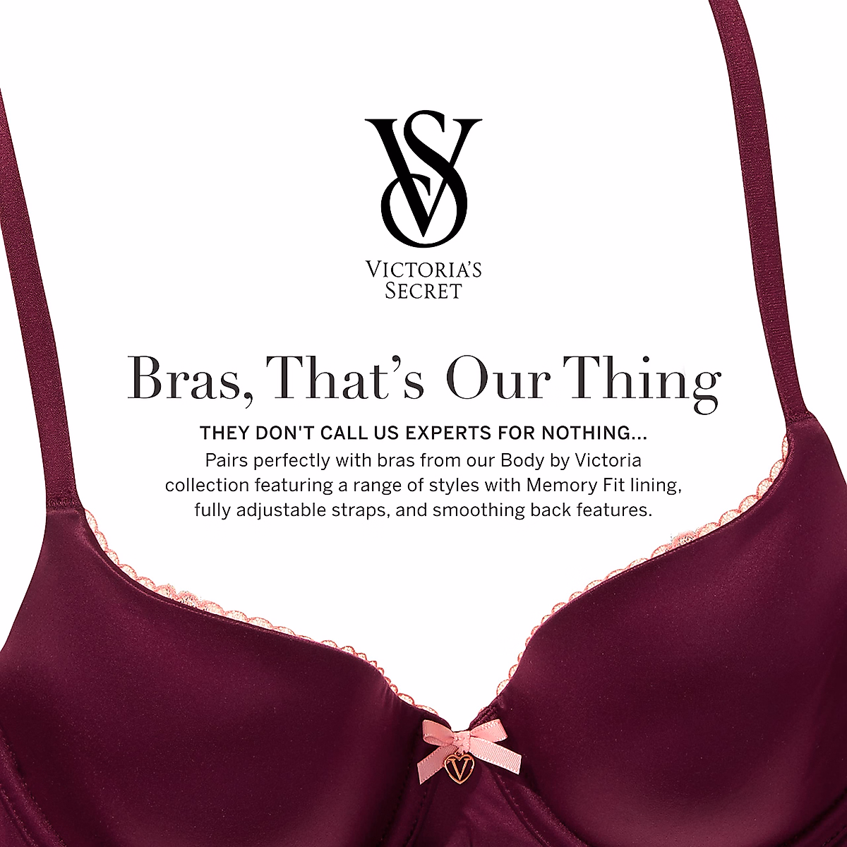 Victoria's Secret Lace Thong Underwear, Panties for Women, Body By Victoria, Purple (M)