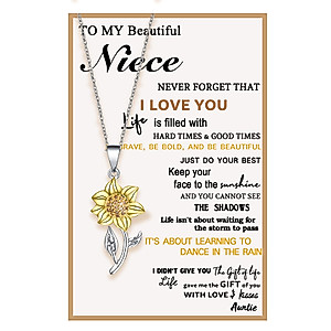 Tarsus Niece Gifts from Auntie, Niece Gifts Necklace Present Jewelry from Aunt