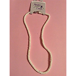 WHITE CLAM HEISHI SHELL,18" NECKLACE, (all pictures are for same one necklace
