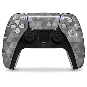 WraptorSkinz Skin Wrap compatible with Sony PS5 DualSense Controller Triangle Mosaic Gray (CONTROLLER NOT INCLUDED)