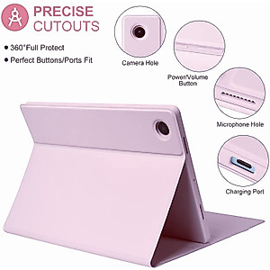 Lrufodya Galaxy Tab A8 10.5 Inch 2022 Case with Keyboard, Candy Colors Detachable Wireless Keyboard with Slim Cover for Galaxy Tab A8 SM-X200 SM-X205 (Pink)