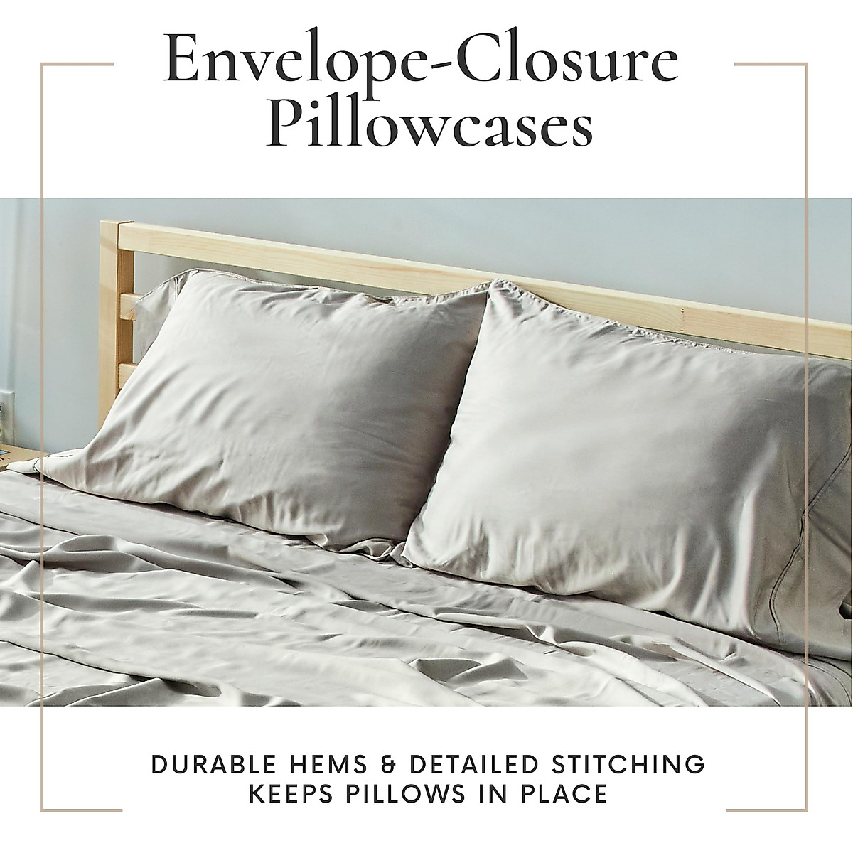 Bamboo Bay Hotel Quality 4 Piece Cooling Pillow Cases For Hot Sleepers - 100% Viscose Made From Bamboo Pillowcase - Soft & Breathable Pillow Covers with Envelope Closure - Queen 20 x 30 Inches - White