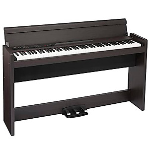 KORG, LP-380U Digital Home Piano with 88-Key Fully Weighted Keyboard, Built-in Speakers, Furniture Stand, and 3-Pedal Unit (LP-380-RW-U)