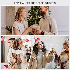 SA SILVERAGE Stainless Steel Octopus Ring, Vintage Adjustable Mens Jewelry Punk Goth Cool Rings for Women Men Party Wedding Band Sea Monster