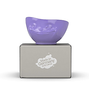 FIFTYEIGHT PRODUCTS TASSEN Porcelain Bowl, Grinning Face Edition, 16 oz. Purple, (Single Bowl) for Serving Cereal, Soup