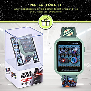 Smart Watch for Kids – Boba Fett Star Wars Kids Watch with Camera, Games, Voice Recorder, Pedometer, Calculator – Interactive Girls and Boys Watch Ideal for School, Everyday Wear (BOB4001)