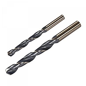 uxcell Drill Bits Set 10.5mm 12.5mm, Titanium Nitride Coated High Speed Steel 4341 Straight Round Shank Drilling Cutter for Stainless Steel Alloy Copper, 3pcs