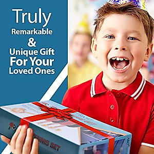 Abco Tech Table Tennis & Ping Pong Paddles and Balls Set, 4pk Table Tennis Paddles & 6 Table Tennis Balls, Ping Pong Set, Ping Pong Paddles Set of 4, Professional & Recreational Games, 2 or 4 Players