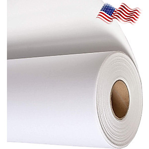 Tiger-Hoo Heavy-Duty Inkjet Canvas 17 inch x40ft Roll Waterproof and White Matte Finish Digital Printing 100 percent Polyester Inkjet Water-based Dye and Pigment Ink Jet Printing Printers