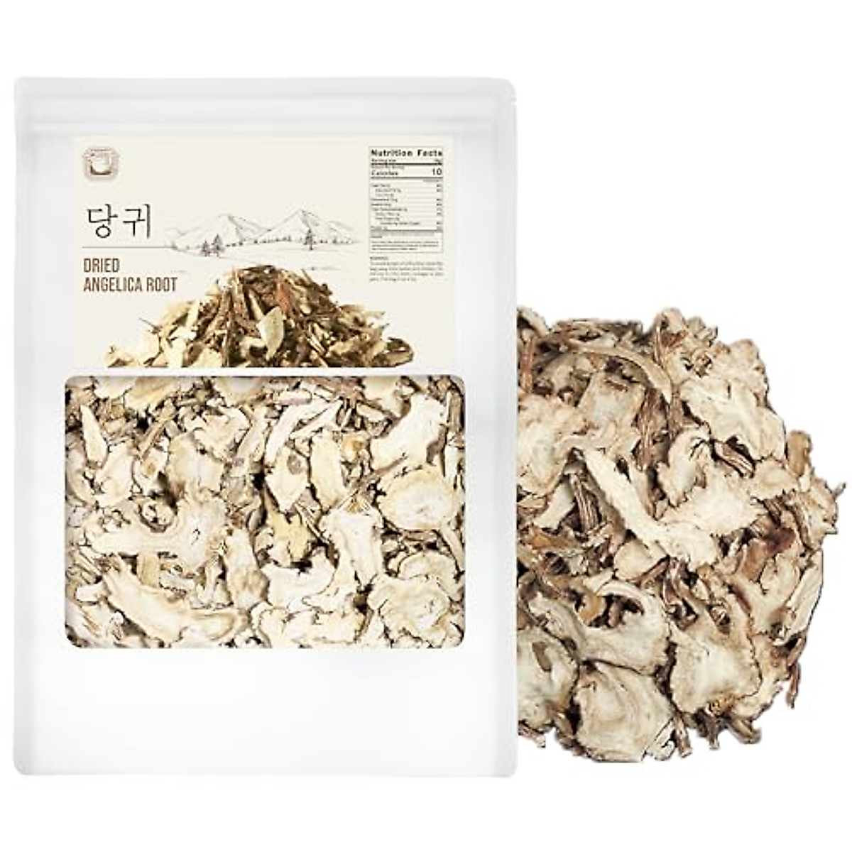 Adderenity Dried Angelica Root 2oz (57g) Dong Quai Dried Cut Root Good Flavor Tea 100% Natural Angelica Sinensis Herbal Tea 當歸 당귀