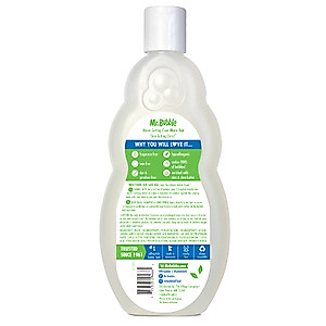 Mr. Bubble Kids Extra Gentle 4-in-1 - Body Wash, Shampoo, Conditioner, and Bubble Bath - Hypoallergenic, Non-Scented, Dye Free, No Tear Formula, Perfect for Sensitive Skin (4 Bottles, 16 fl oz each)