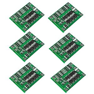 Diitao 6PCS Lithium Battery Protection Board Overcharge Short Circuit Protection Module (3S 25A)