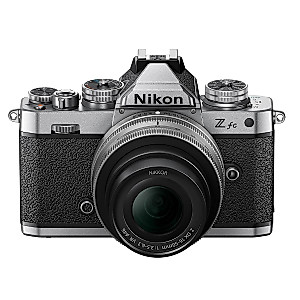 Nikon Z fc DX-Format Mirrorless Camera with NIKKOR Z DX 16-50mm f/3.5-6.3 VR Lens, Silver with FTZ II Mount Adapter