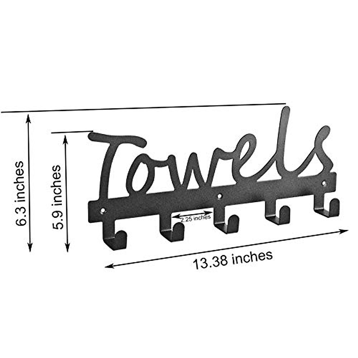 Eywlwaar Metal Towel Racks Towel Holder Sandblasted Wall Mount Rustproof and Waterproof for Kitchen Storage Organizer Rack, Bathroom Towels, Robes, Clothing (Style-Towels-2)