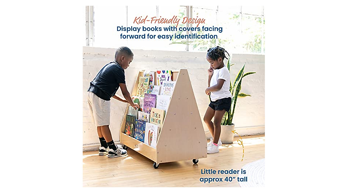 ECR4Kids Mobile Book Display for Kids - Perfect for Classrooms