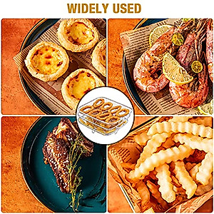 8 inch Air Fryer Rack for Instant Vortex Air Fryer, Philips,COSORI Air Fryer, Stackable Square Rack,Stainless Steel Multi-Layer Dehydrator Air Flow Rack,Air Fryer Accessories